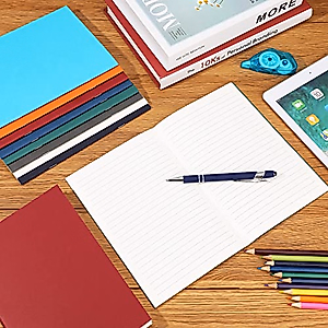 80 Pack A5 Composition Notebooks 40 Pages Colorful Journals Notebooks Soft Cover Notebooks Lined Blank Travel Journals Notebooks for Kids School Students Traveler Office Supplies, 8.3 x 5.8 Inches