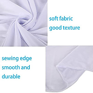 White Backdrop Curtains for Parties 10 ft x 10 ft Polyester Backdrop Curtain Panels for Wedding Baby Shower Birthday Gathering