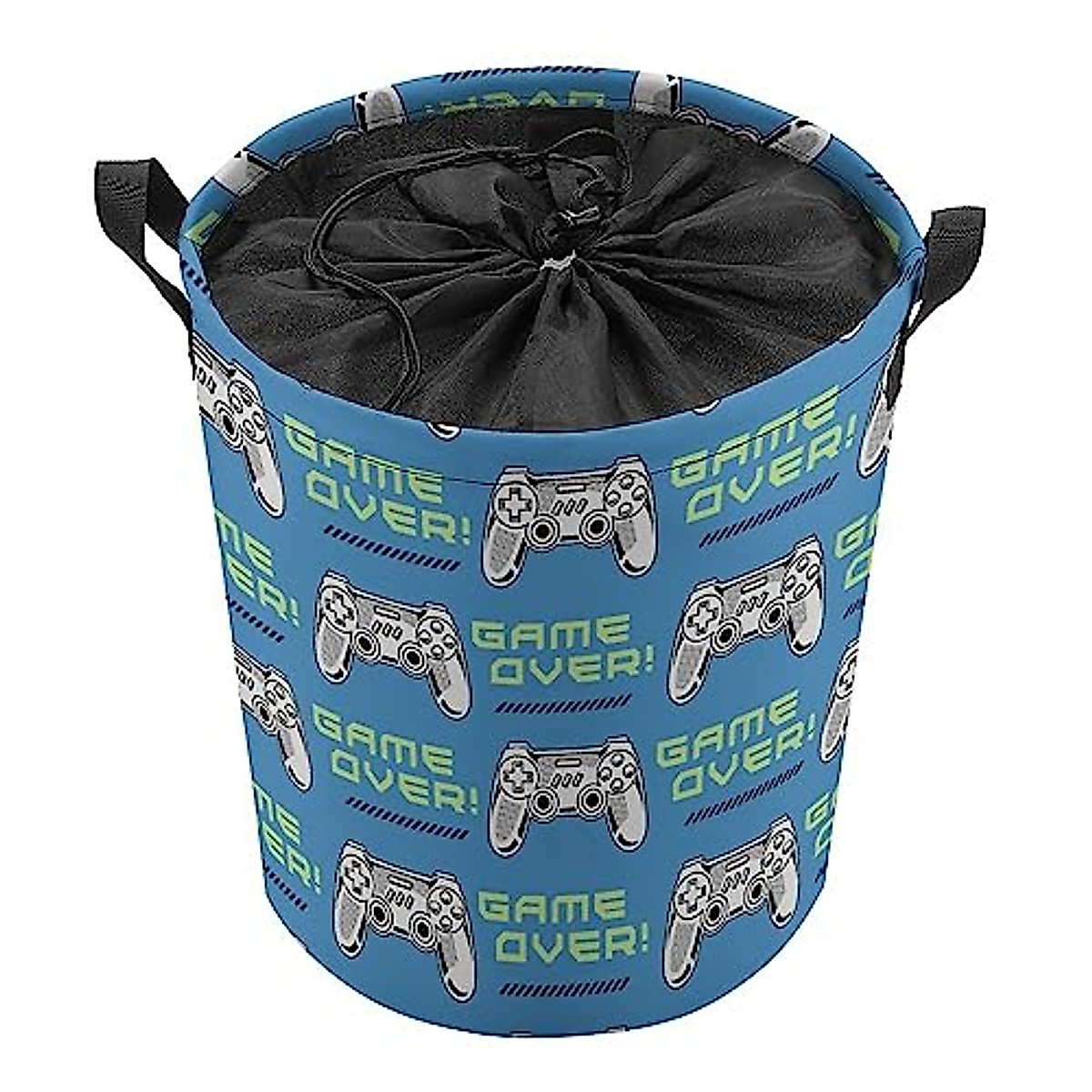 LynaRei Laundry Hamper Funny Cartoon Joysticks Gamepad Dirty Clothes Storage Basket Collapsible Waterproof Toy Organizer for Boys And Girls Bedrooms, Bathroom