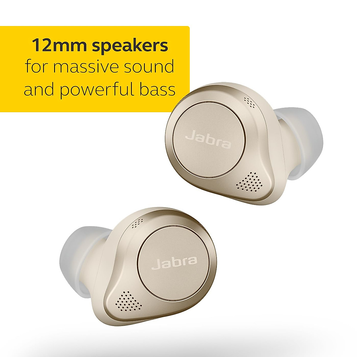 Jabra Elite 85t True Wireless Bluetooth Earbuds, Gold Beige – Advanced Noise-Cancelling Earbuds with Charging Case for Calls & Music – Wireless Earbuds with Superior Sound & Premium Comfort, 12