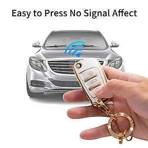 Gematay for Audi Key Fob Cover with Keychain, Key Shell Cover Compatible with Audi A1 A3 Q3 Q7 R8 A6L TT Smart Key Fob, Green