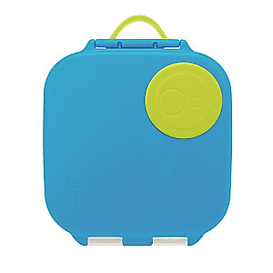b.box Mini Lunch Box for Kids: Lightweight Bento Box, Lunch Snack Container with 2 Leak Proof Compartments. Ages 3+ School Supplies, BPA Free (Ocean Breeze, 4¼ cup capacity)