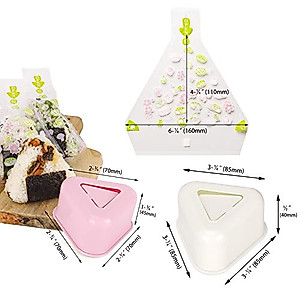 ChasBete Onigiri Mold And Wrappers Set, 2 Sushi Mold + 100 Disposable Onigiri Wrappers + Sealing Tapes For Rice Ball Maker/Onigiri Mold Wrapper