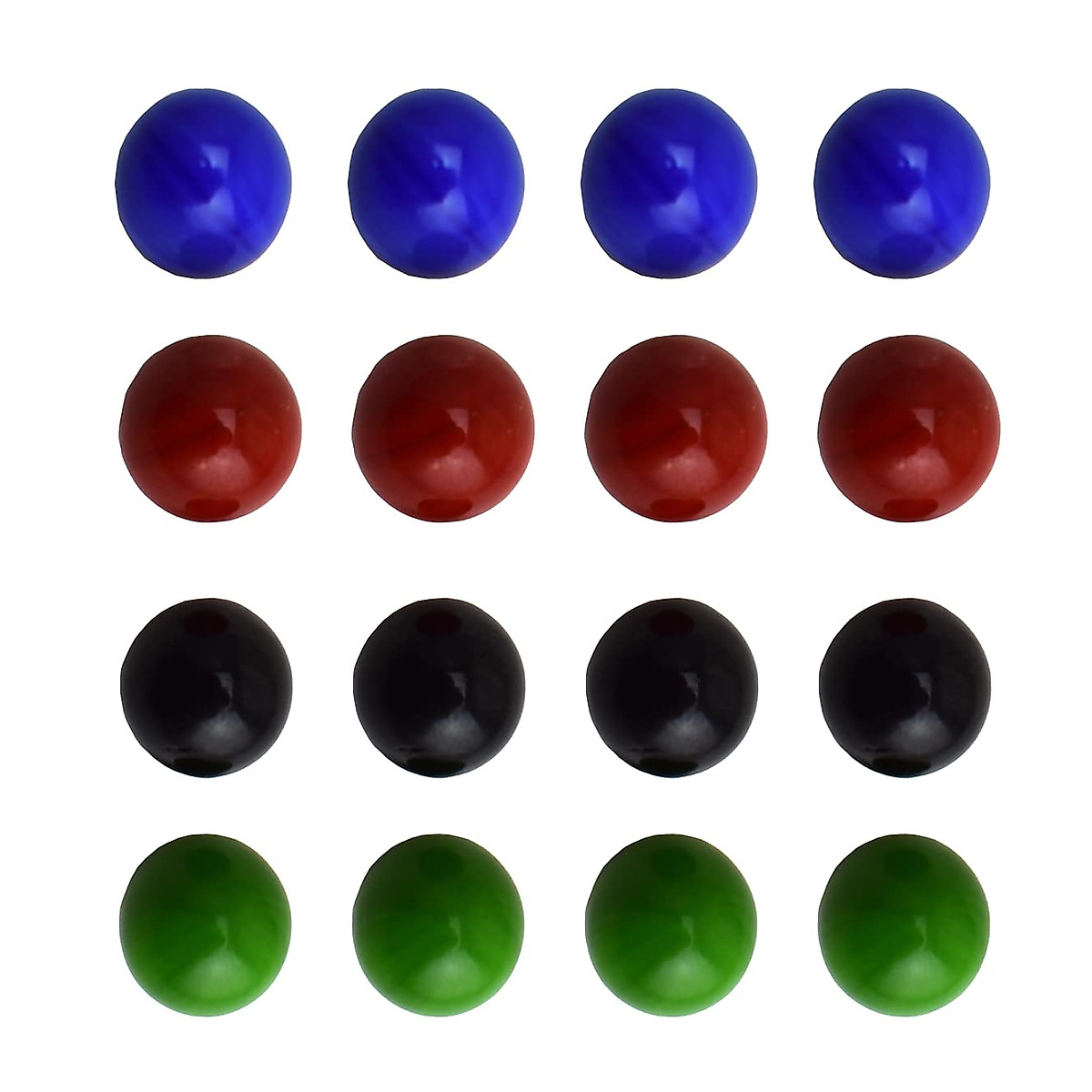 Marbles Board Game Solid Oak Wood 4 Player Hand Painted Holes (14 inch)