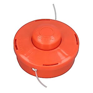 Raguso Trimmer Head Replacement, Plastic Universal String Trimmer Head Replacement M10 Bottom Thread Closely Fitting Orange for Garden Tool