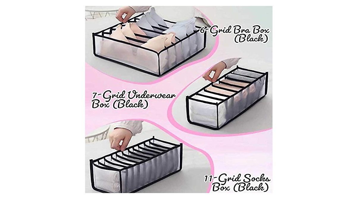 Underwear Organizer Set - Collapsible Drawer Dividers