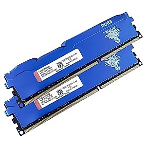 Yongxinsheng DDR3 16GB Kit (8GBx2) Desktop RAM 1600MHz PC3-12800 UDIMM Non-ECC Unbuffered 1.5V 2Rx8 Dual Rank 240 Pin CL11 PC Computer Memory Upgrade Module (Blue)