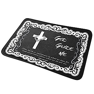 Vivacite Prayer Mat Christian Gifts for Women Men Faith Religious Spiritual Gifts for Women Prayer Rug with Bible Verse Christian Decor Area Rug for Pray Scripture Hebrews 11:1, 24"X16"