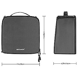 Neewer® Flexible Partition Camera Padded Bag Insert Protection Handbag for SLR DSLR Mirrorless Cameras and Lenses,Flash Light,Radio Trigger,Battery and Charger,Cables and Other Camera Accessories
