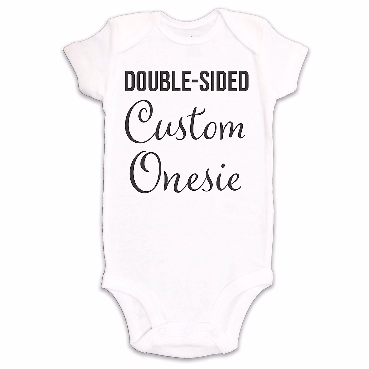 Kate & Meri Double-Sided Custom Onesie©/Bodysuit | Personalized Baby Romper (0-3M)