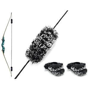 Obert Archery Bow String Silencers Set Leather Arrow Rest Plate Adhesive Bow Silencer Strip for Recurve Bow Traditional Longbow