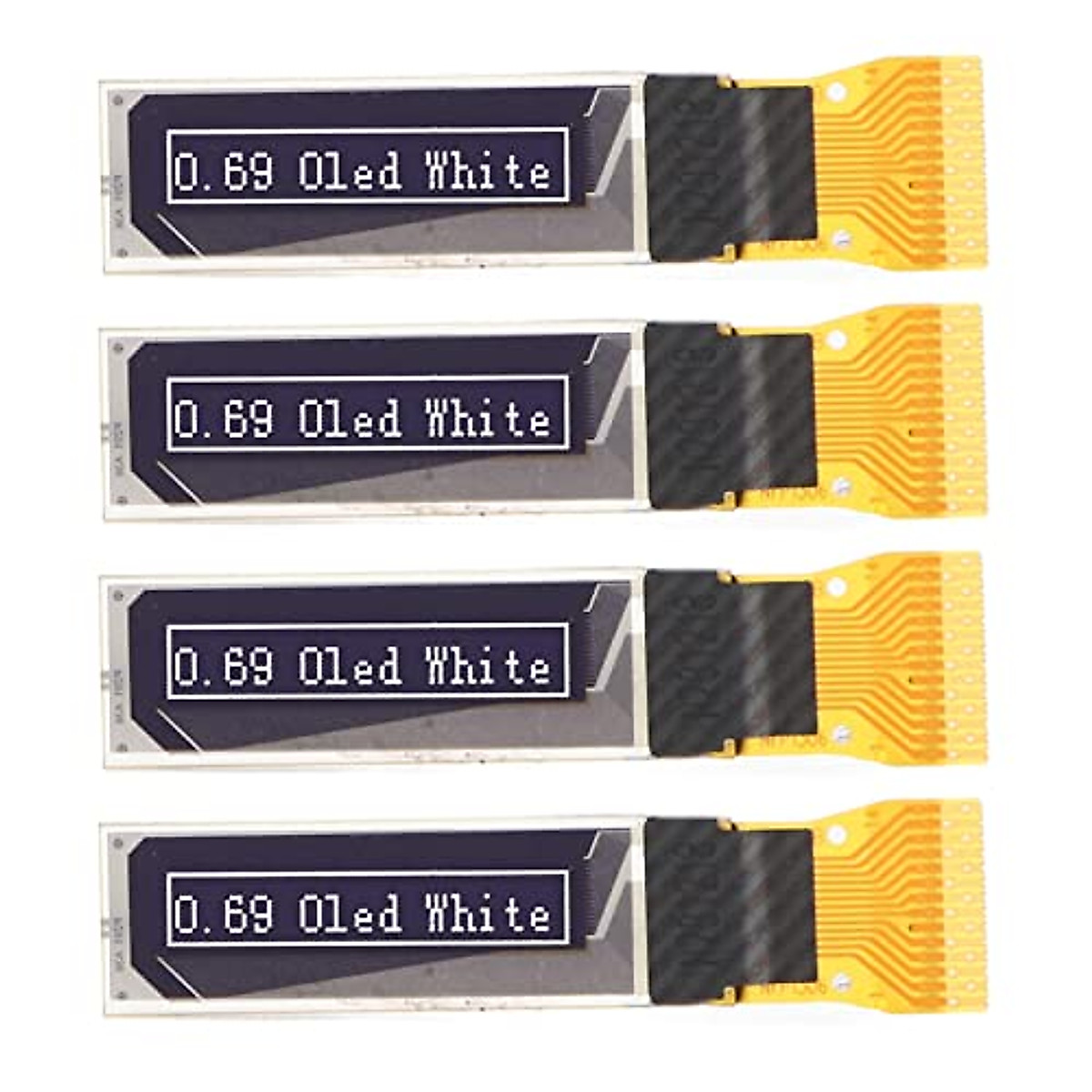 Mxzzand LCD Display Screen, Thin Wide Compatibility 4Pcs Digital LCD Board 0.69in 96x16 14 Pin for DIY