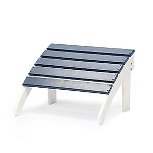 Aoodor Outdoor Adirondack Ottoman - Weather-Resistant HDPE Patio Footrest for Ultimate Relaxation
