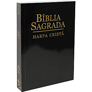 Bíblia Sagrada Letra Grande com Harpa Cristã - Capa preta: Almeida Revista e Corrigida (ARC)