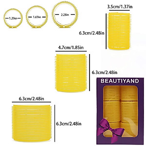 Jumbo Size Hair Roller sets, Self Grip, Salon Dressing Curlers, 3 Inch 18 Packs (6XJUMBO+6XLARGE+6XMEDUIEM)