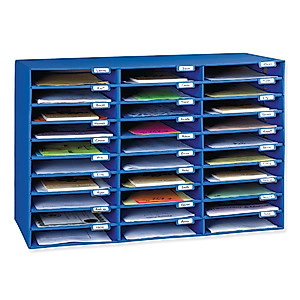 Pacon Classroom Keepers 30-Slot Mailbox, Blue (001318)