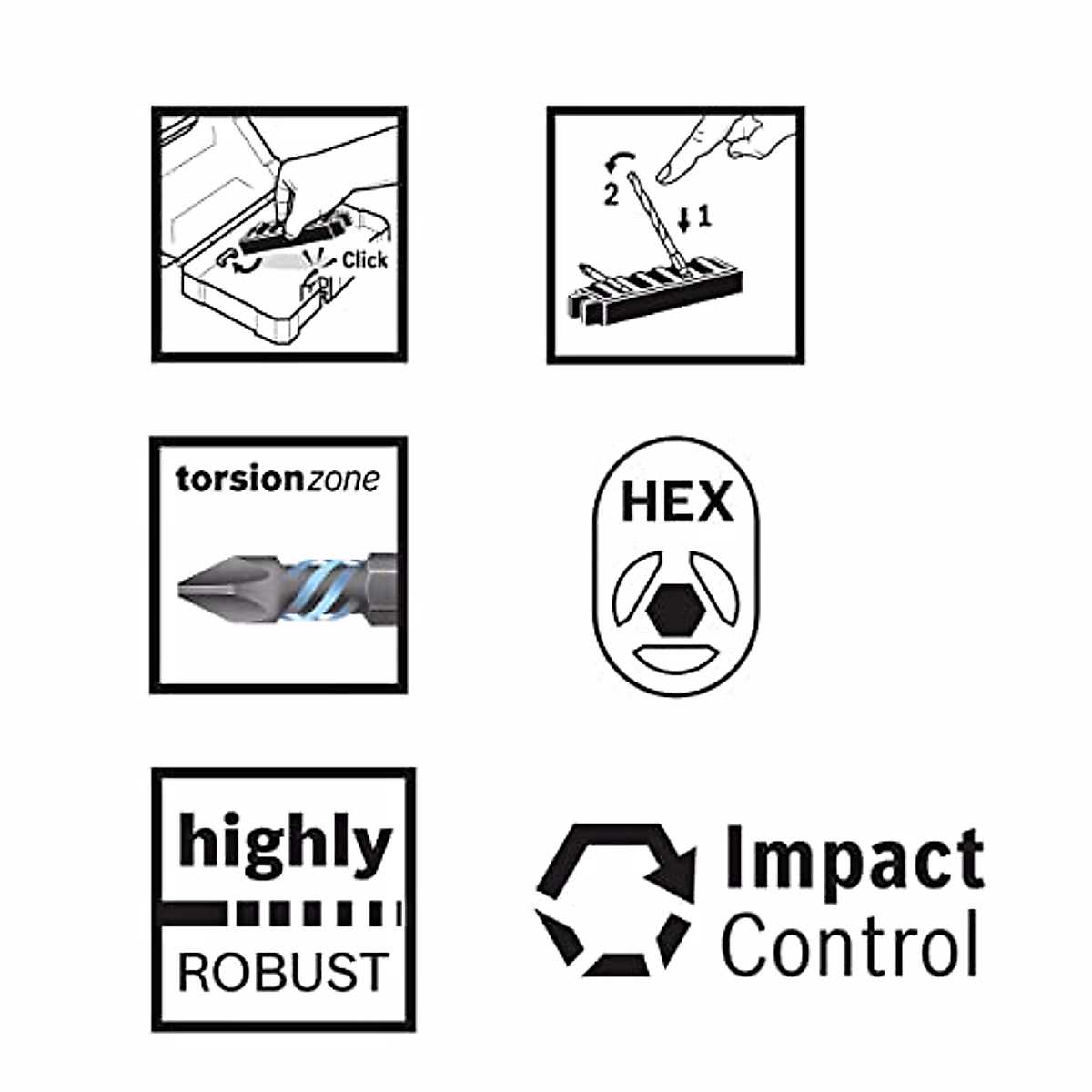 Bosch 8X PRO Pozidriv Impact Bit (170 x 70 mm, Professional Accessory Screwdriver, Screwdriver)