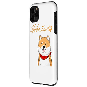 iPhone 11 Pro Funny Shiba Inu Uni Dog Red Scarf Paw Cheeky Japan Cute Case