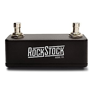 Rock Stock Dual Foot Switch Pedal - Versatile TRS Auxiliary Guitar Pedal - Expand Your Multi Effects Processor - Hand Wired and Built for the Road (Matte Black)