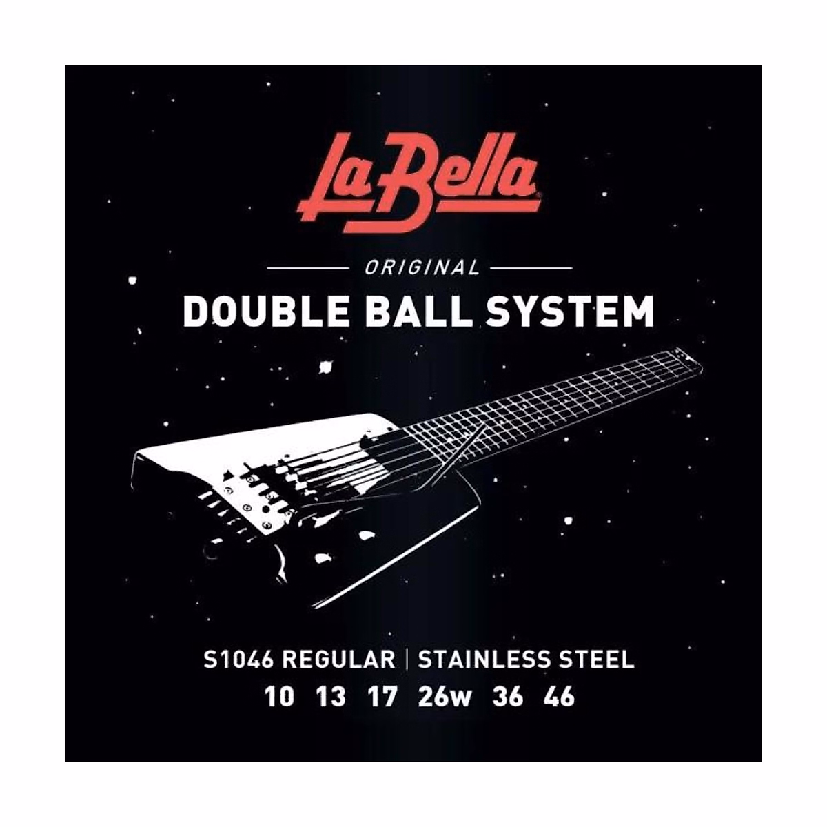 La Bella S1046 Double Ball System Regular - Stainless Steel Electric Guitar String 10-46