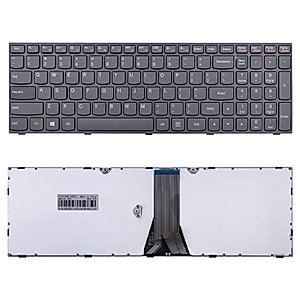SUNMALL Laptop Keyboard Replacement with Frame Compatible with Lenovo LdeaPad Flex 2 15 B50 B50-30 B50-45 B50-70 B50-80 B51-80 G50 G50-30 G50-45 G50-70 G50-80 G50-75 Z50 US Layout