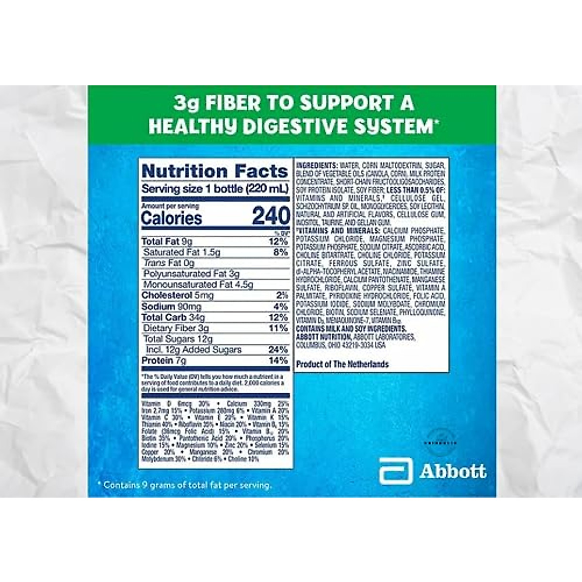 Pedia Sure Immune Support Kids Protein Vanilla with fiber (8fl oz 6 pack)