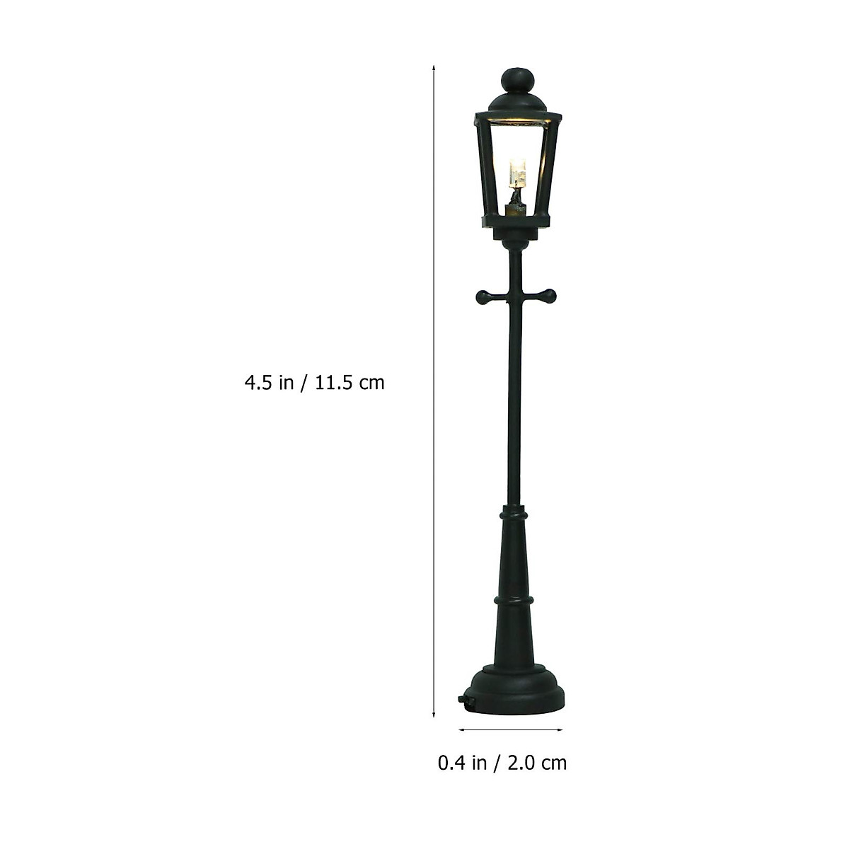 BESPORTBLE 1:12 Mini Street Light Model Dollhouse Solar Lamp Post Lights Outdoor Pathway Lantern Post Fairy Garden Decorations