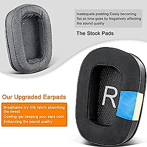 SOULWIT Cooling-Gel Ear Pads Cushions Replacement for Logitech G35 G930 G933 G933S G935 G633 G633S G635 G533 G430 G431 G432 G433 G435 Gaming Headset, Earpads for G332 G230 G231 G233 Headphones