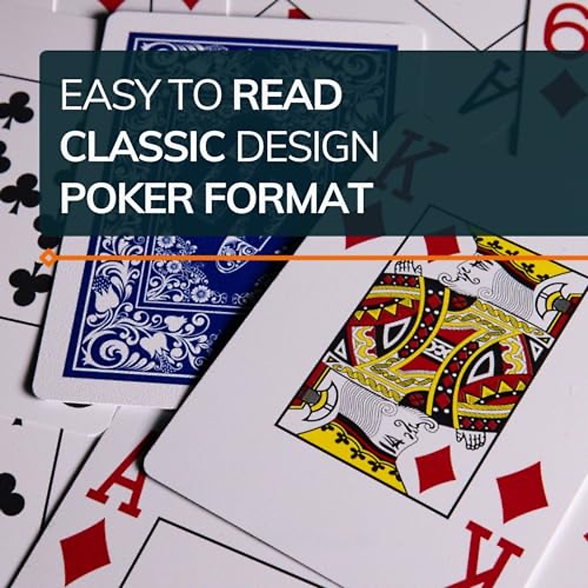 Bullets Playing Cards – Two Decks of Poker Cards – Waterproof Plastic – Easy to Read & Great Feel - Jumbo Index & Four Pips – Including Cut-Card – Professional Playing Cards for Texas Holdem Poker