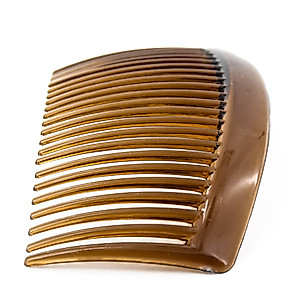 Yeshan 3.2" Plastic Hair Side Comb With Teeth Comb HairPin Clip for women,Brown (12pcs)