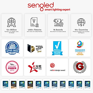 Sengled Smart Light Bulbs, Color Changing Alexa Light Bulb Bluetooth Mesh, Smart Bulbs That Work with Alexa Only, Dimmable LED Bulb A19 E26 Multicolor, High CRI, High Brightness, 8.7W 800LM, 1Pack