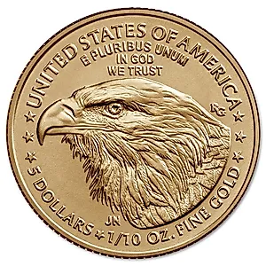 2024 ‎ 1/10 oz American Gold Eagle Coin Brilliant Uncirculated with Original United States Mint Box and a Certificate of Authenticity $5 Seller BU