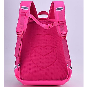 YUSSTAR Kids Backpack Chest Strap Kindergarten Elementary 1-2 Grader Boy Girl School Bag (Cat1-rose)