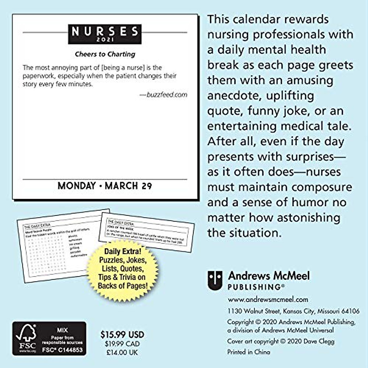Nurses 2021 Day-to-Day Calendar: Jokes, Quotes, and Anecdotes