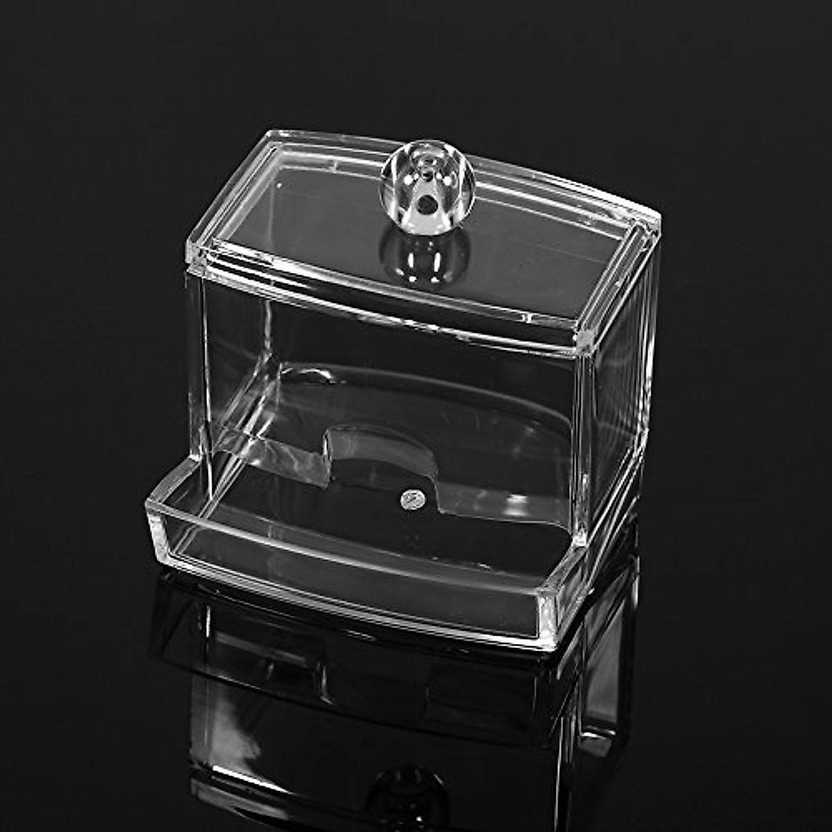 AYNEFY Cotton Swabs Storage, Cotton Swab Contain Box Portable Home Cosmetic Case Q-tip Storage Cotton Pad Swab Box Organizer for Bathroom and Bedroom 3.5inch x 3inch x 3.5inch