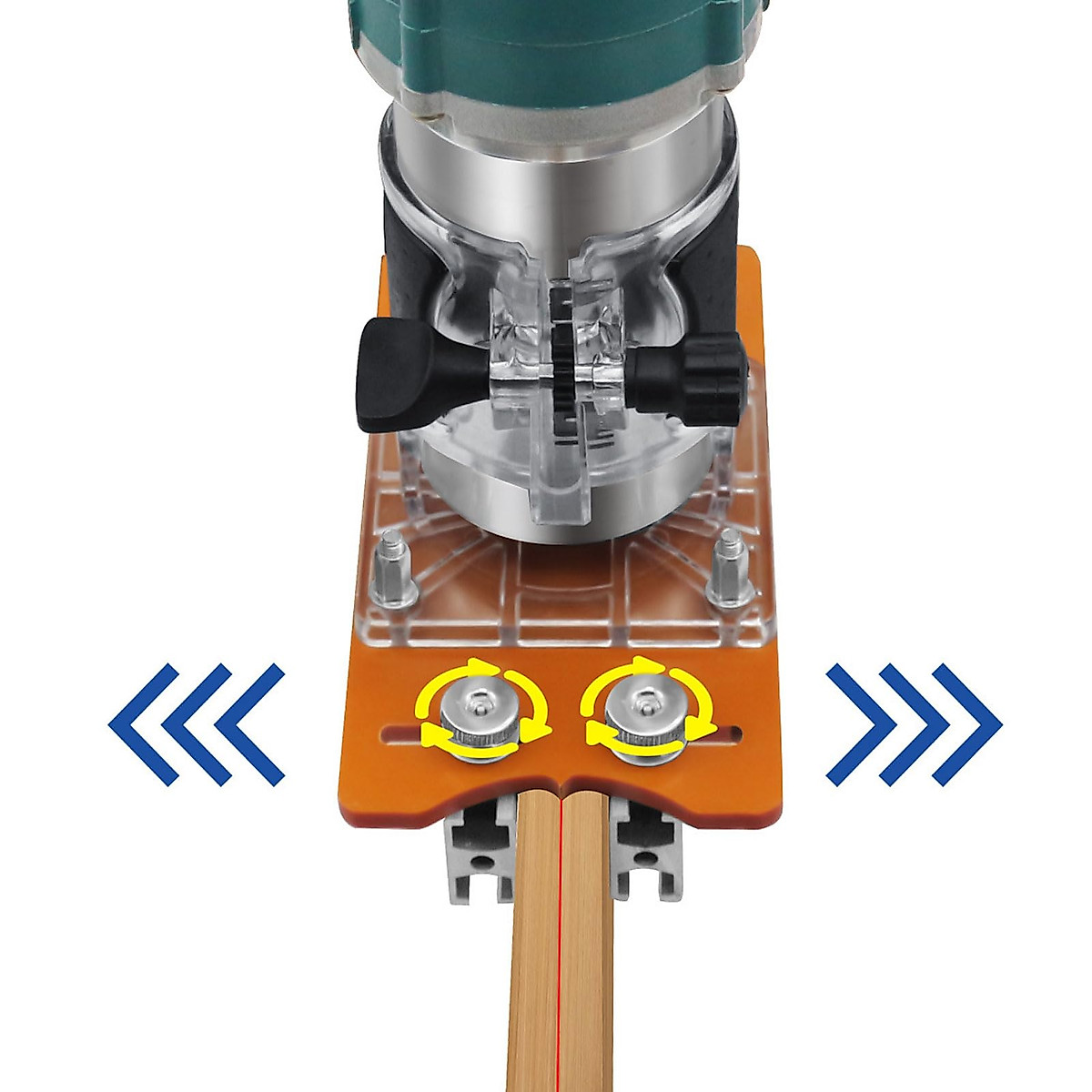 Wood Trimmer Router Base, 2 in 1 Compact Wood Palm Router Base Router Slotting Bracket for Carbinet Closet Furniture, Suitable for Inside Diameter 65mm Trimming Machine