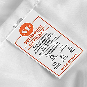 SGI bedding Luxurious 1000 TC White Solid Duvet Cover Set - Soft & Fluffy Comforter Cover for Winter - Hotel Quality Egyptian Cotton Bedding - Breathable - Oversized Queen Duvet Covers