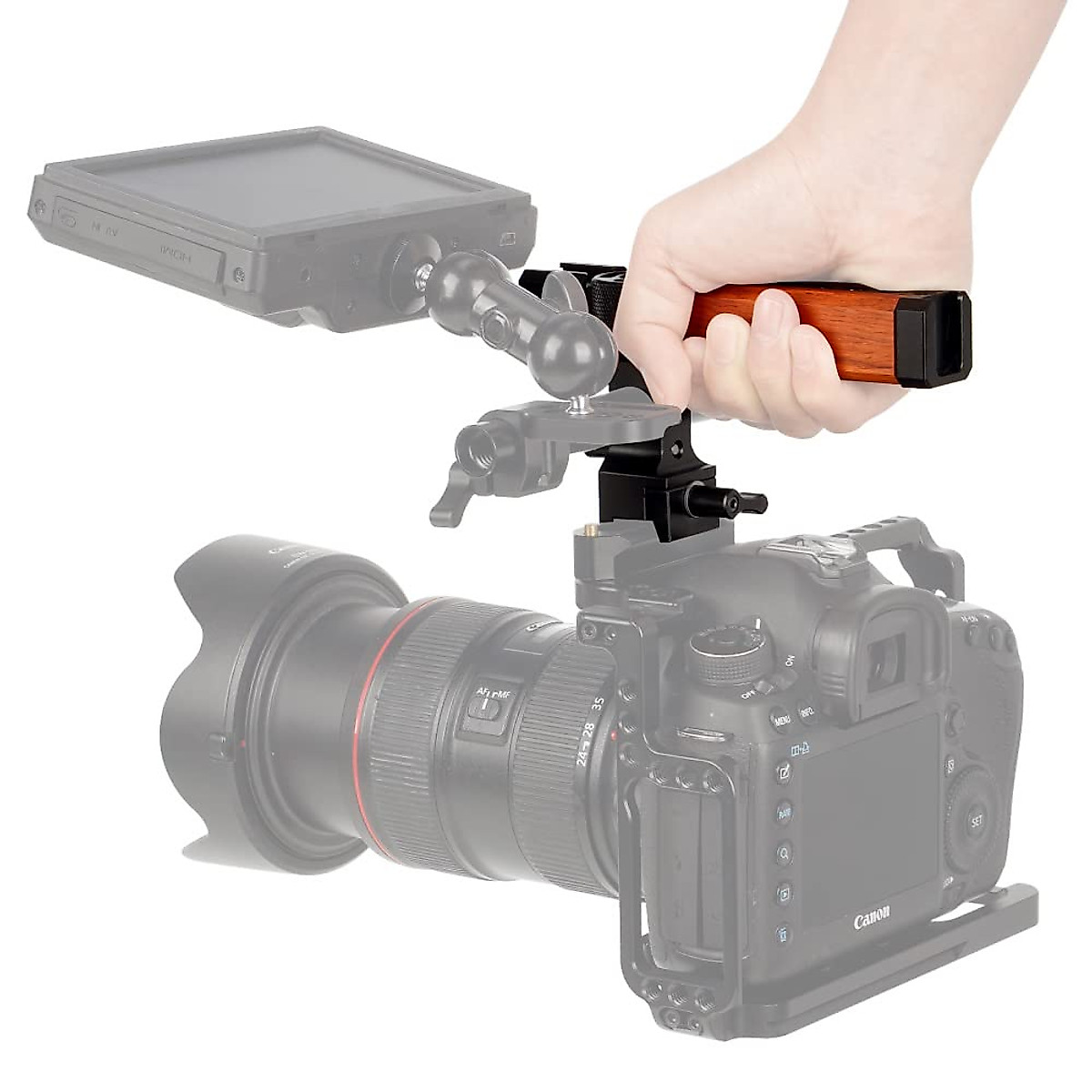 NICEYRIG Camera NATO Top Handle Handgrip with 15mm Rod Clamp Cold Shoe Mounts QR for DSLR Cameras/Camcorder/Action Cameras Cages