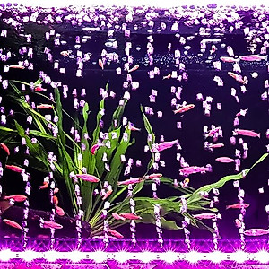 AQQA Fish Tank Light Air Bubble Light Aquarium Submersible LED Light Bubbler Decoration Underwater Light with Remote Controller (2W, 7.1 inch)