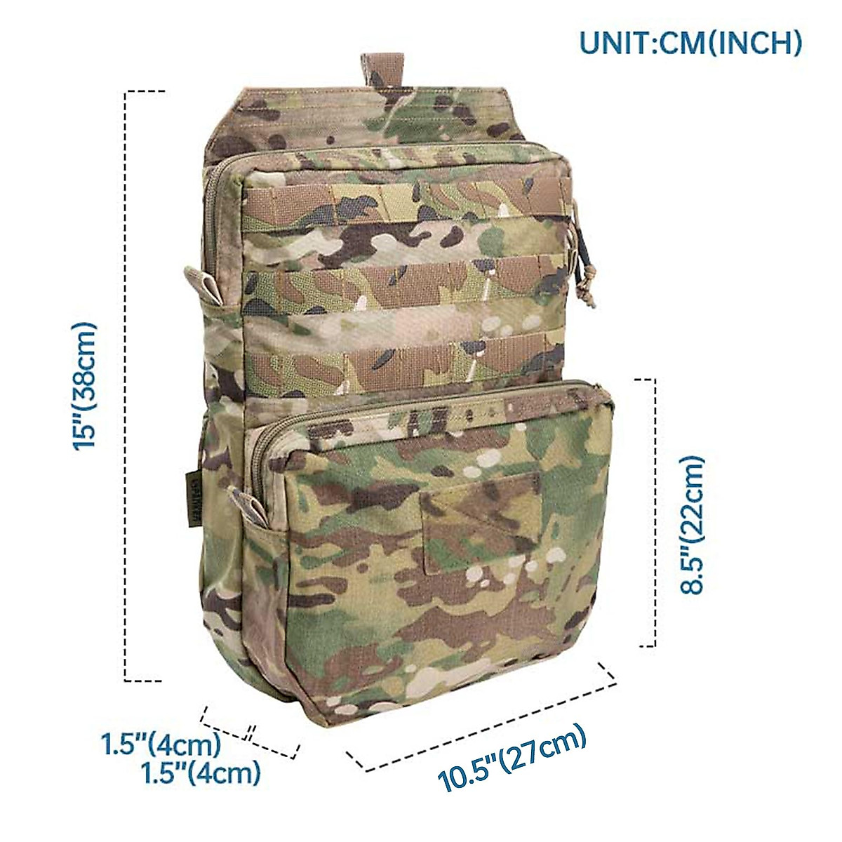 Excellent Elite Spanker Tactical MOLLE Hydration Pack for 3L Hydration Water Bladder Molle Vest Accessory(Multicam)