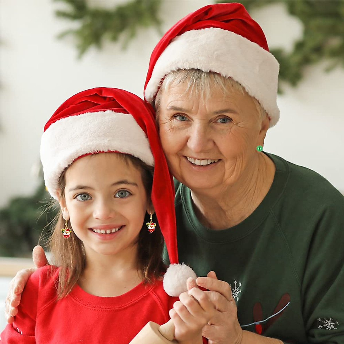 Yoshow 20 Pairs Hypoallergenic Christmas Earrings for Girls Cute Stud Earrings Sets Christmas Earrings for Women Teen Girls Christmas Earrings Bulk Holiday Jewelry Winter Earrings