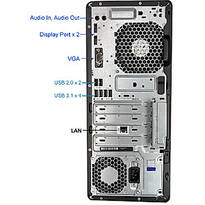 HP EliteDesk 800 G3 Tower Computer, Intel i7-6700, 8GB RAM, 1TB SSD, DisplayPort, DVD-RW, USB-Type-C, Wi-Fi, Bluetooth - Windows 10 Pro (Renewed)