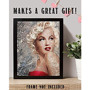 Abstract Marilyn Monroe"Who Me?" Wall Art Print- 10 x 8" Beautiful Print Art-Ready to Frame. Marilyn's Classic Beauty Pose. Modern Home Decor-Office Décor. Great Gift for Marilyn Monroe Collections.