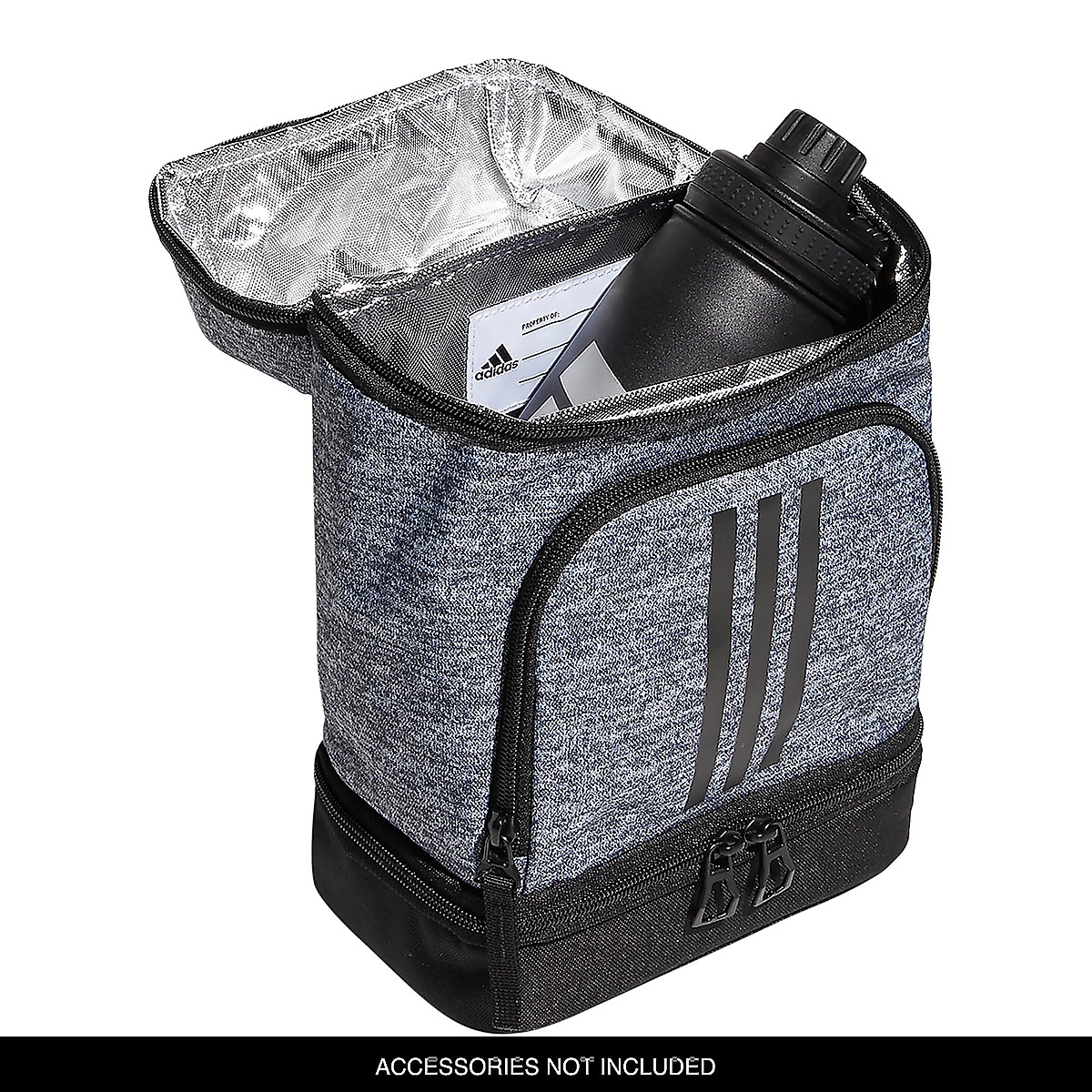 adidas Excel 2 Insulated Lunch Bag, Jersey Onix Grey/Black, One Size