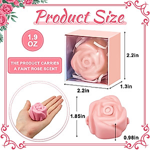 Loopeer 24 Pcs Rose Soap Favors Mini Soaps Bridal Shower Favors Wedding Favors for Guests Baby Shower Decorations Bridal Shower Favors, Beige White, Pink, Rose Red