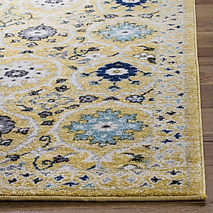 SAFAVIEH Evoke Collection 8' x 10' Gold / Ivory EVK210B Non-Shedding Living Room Bedroom Dining Home Office Area Rug