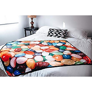Jelly Bean Soft Throw Blanket | 45 x 60 Inch Cozy Lightweight Fleece Blanket