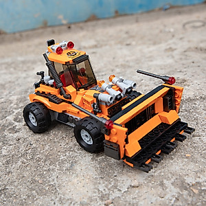 Block Builder Bulldozer Block Set (521pcs) and Construction Forklift. Two Building Kits in one Set! Toy Blocks Suitable for Boys and Girls.