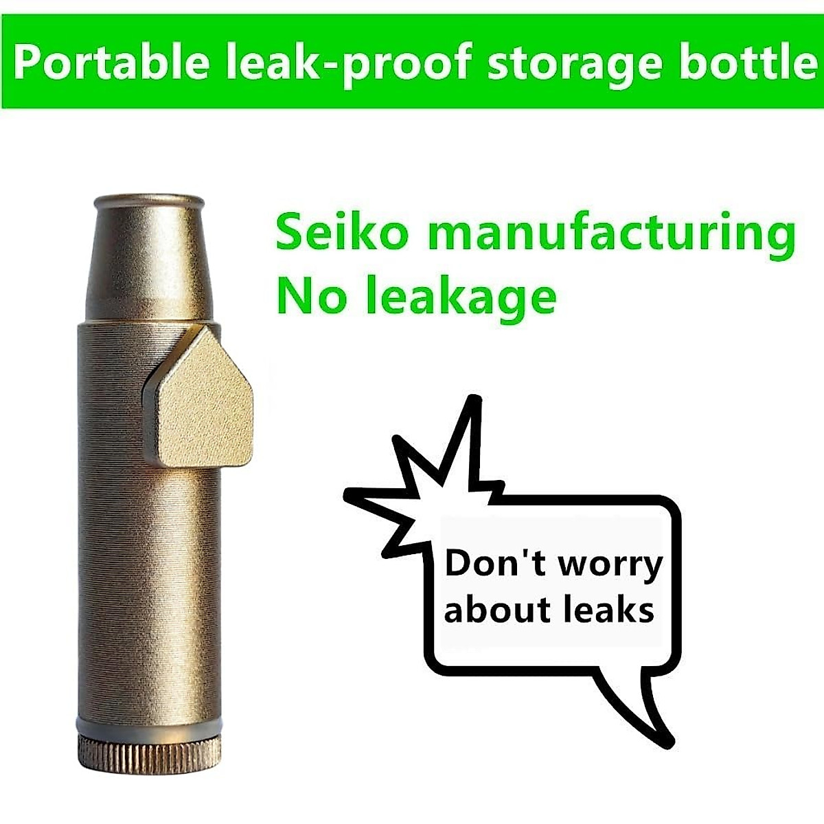 OMO Metal Leak-proof Bottle 2nd Generation Upgrade Version Golden (3 pack)