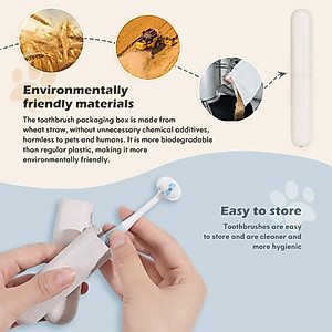 Zestbina Ultra Soft Nano Bristles Dog Toothbrush,Pet Dental Care Kit,3 Sided Design for Easy Teeth Cleaning,Suitable for All Dogs,for Your Pet's Sensitive Teeth and Gums
